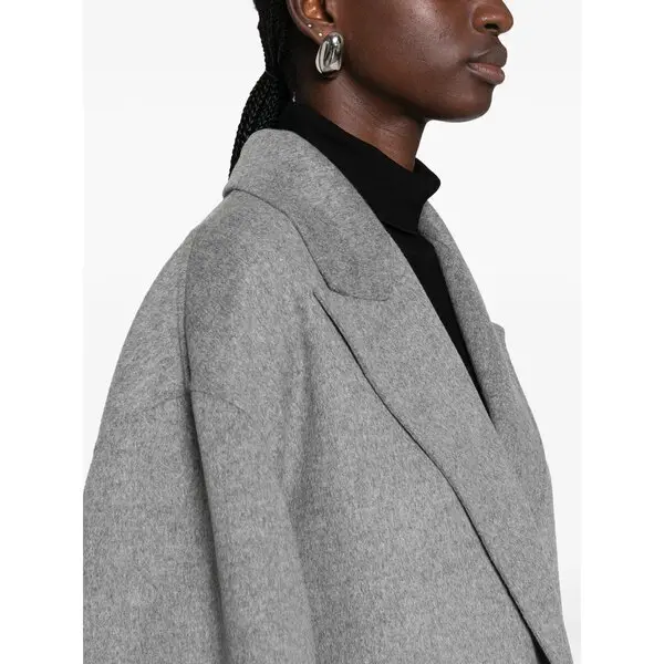 Sportmax Grey Coats Single Breasted Coats