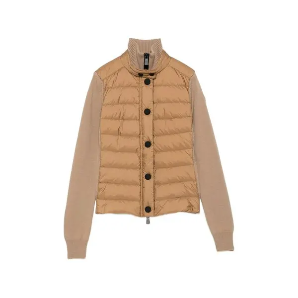 Moncler Neutrals Jackets Puffer Jackets - Cream