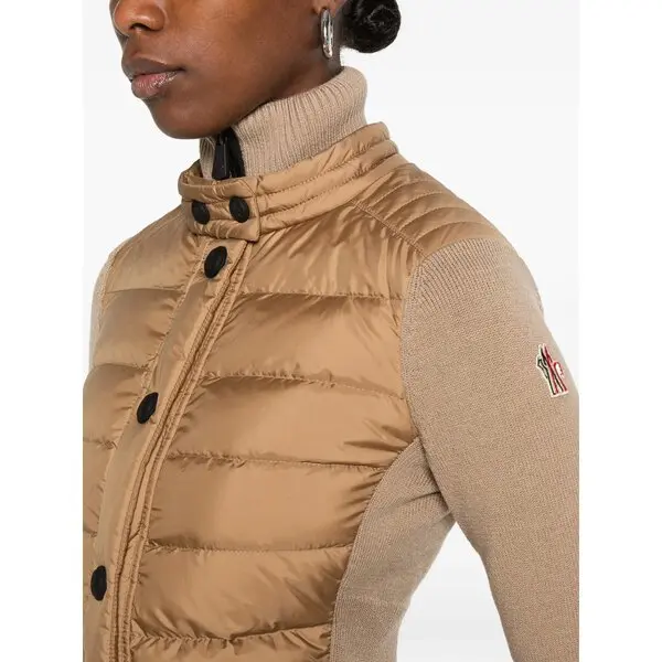 Moncler Neutrals Jackets Puffer Jackets - Cream