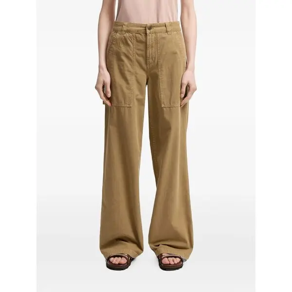 Moncler Neutrals Trousers Straight Trousers - Cream