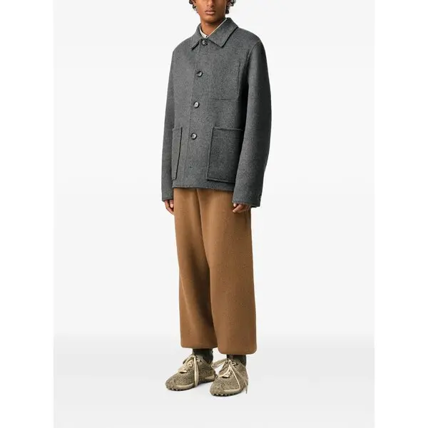 AMI Paris Grey Jackets Shirt Jackets - Gray