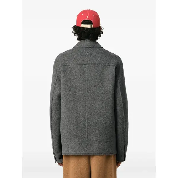 AMI Paris Grey Jackets Shirt Jackets - Gray
