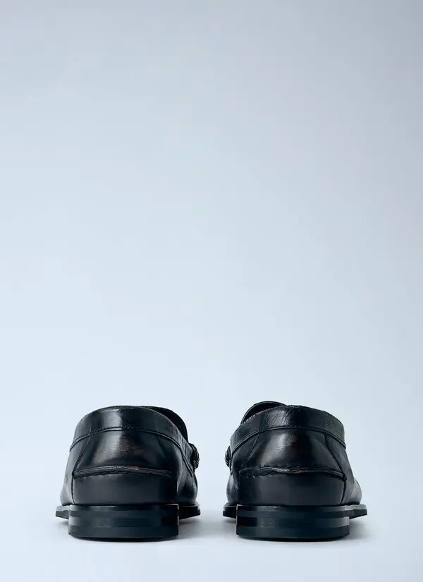 Prada Antiqued Leather Loafers