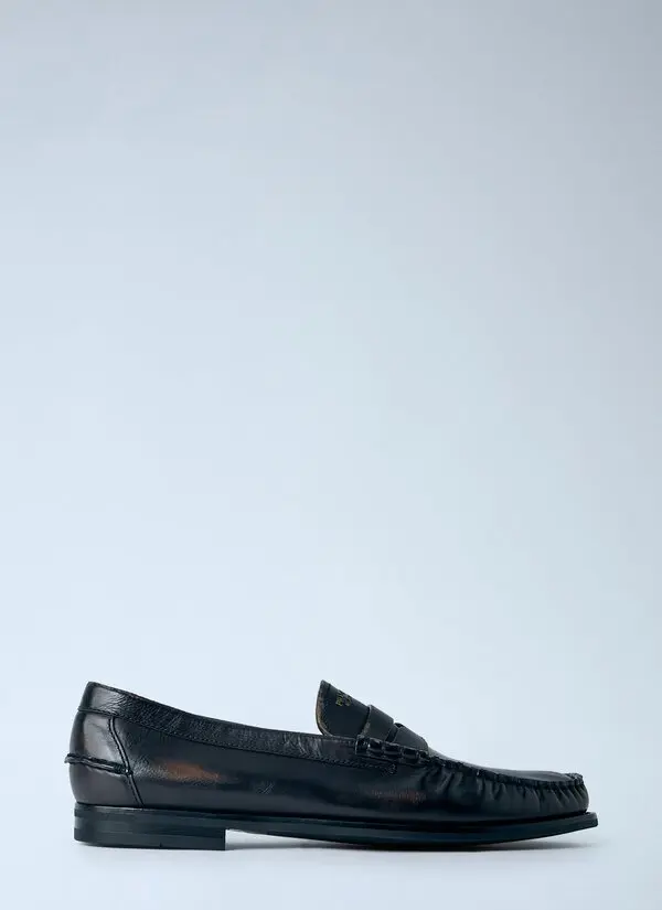 Prada Antiqued Leather Loafers - Multicolor