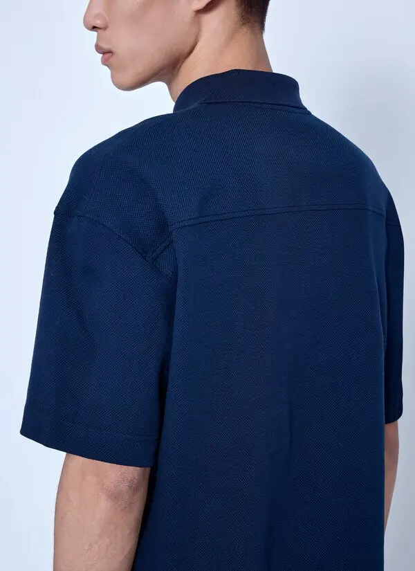 Saint Laurent Cassandre Polo In Cotton Piqu