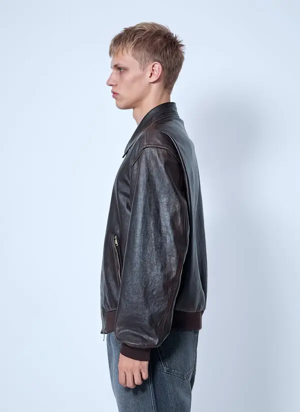 Prada Nappa Leather Bomber Jacket