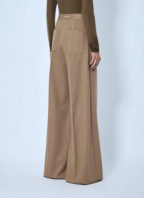 Max Mara Herringbone Wide-leg Trousers