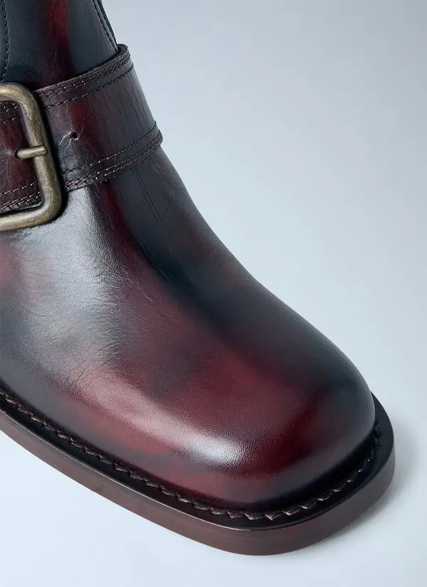 Dries Van Noten Leather Buckle Boots - Multicolor