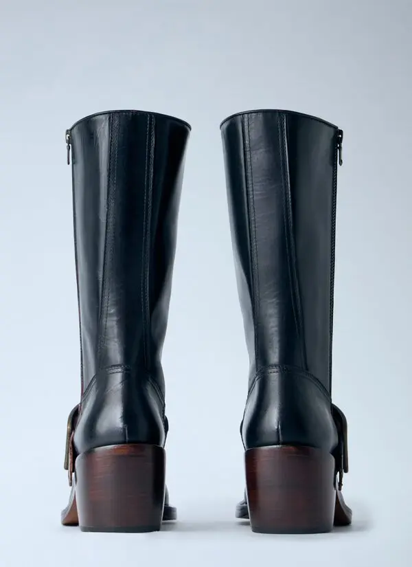 Dries Van Noten Leather Buckle Boots - Multicolor