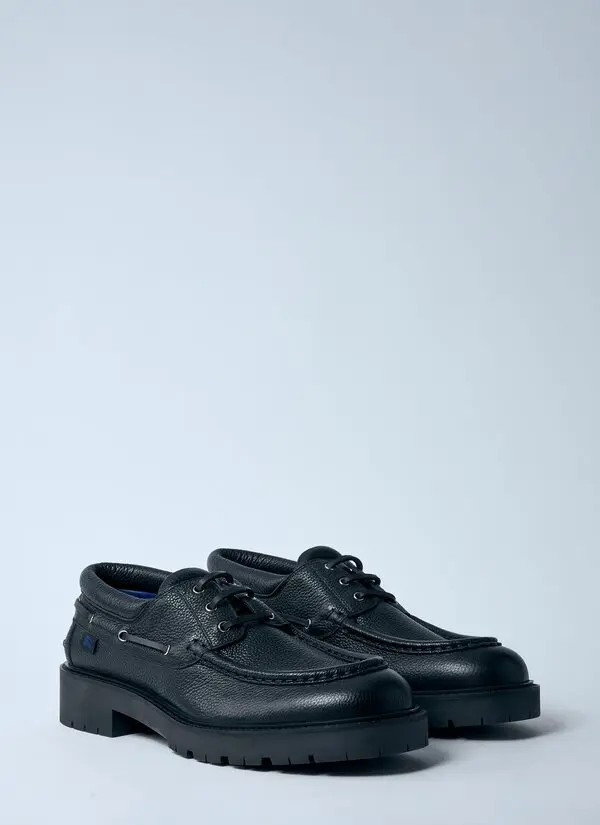 Burberry Leather Raft Boat Shoes