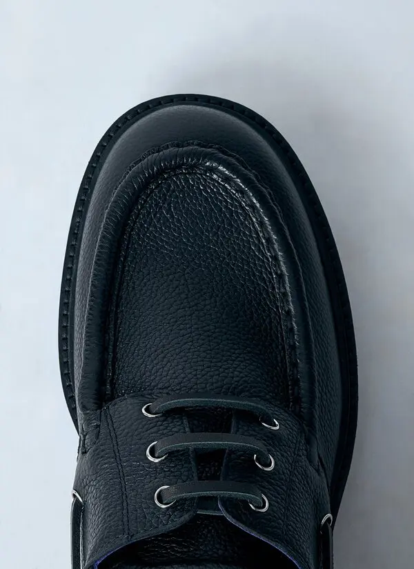 Burberry Leather Raft Boat Shoes