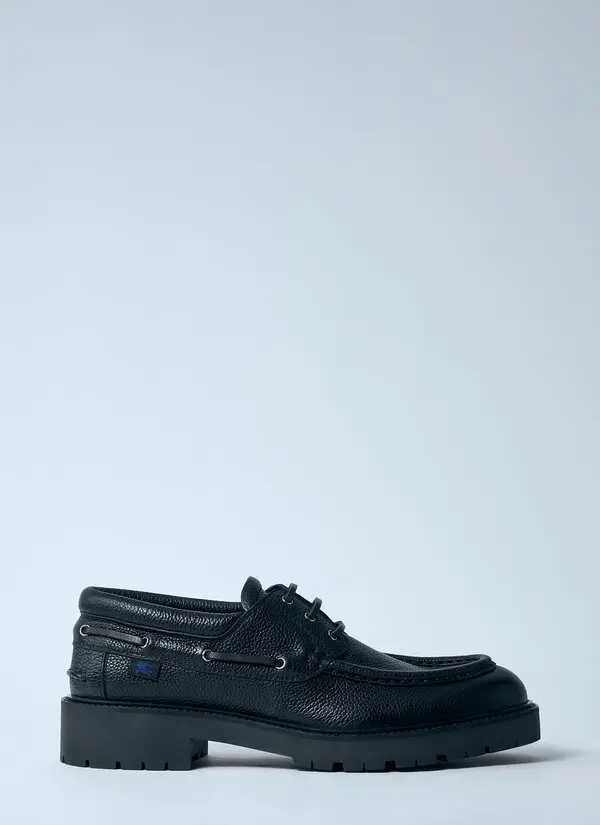 Burberry Leather Raft Boat Shoes