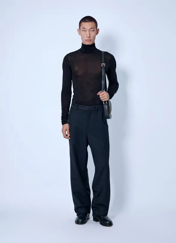 Saint Laurent Sheer Turtleneck Top