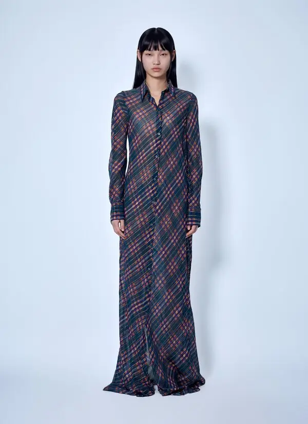 Dries Van Noten Fitted Floor-length Shirt Dress