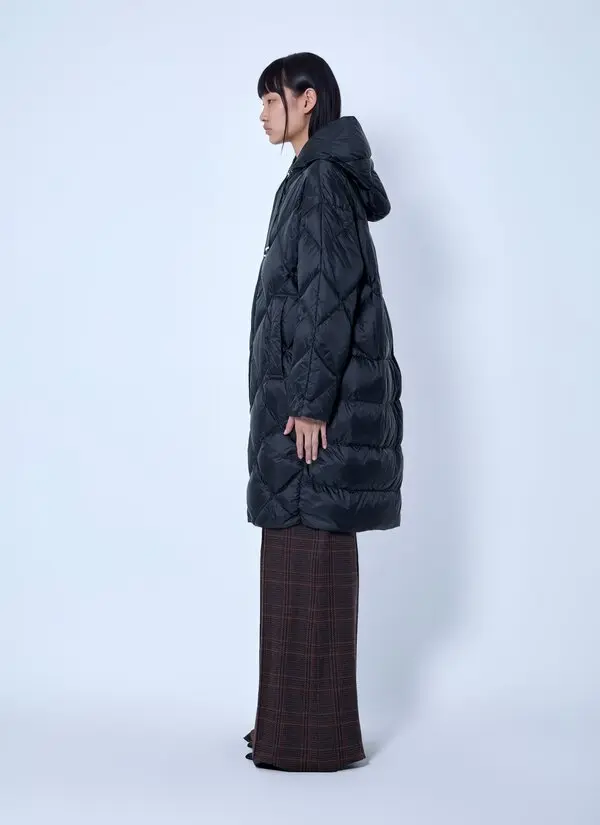 Max Mara Diamond-quilted Coat - Blue