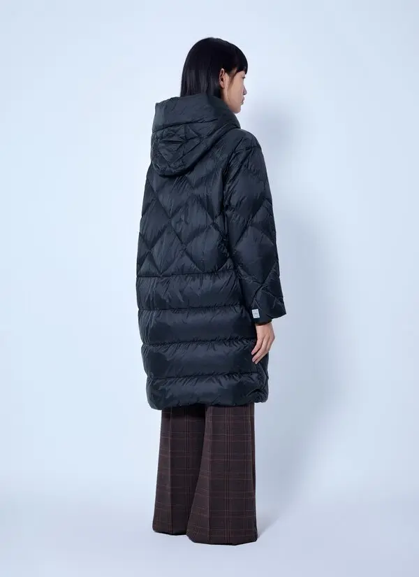 Max Mara Diamond-quilted Coat - Blue