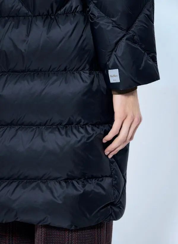 Max Mara Diamond-quilted Coat - Blue