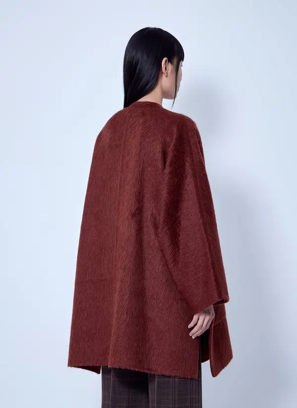 Max Mara Short Alpaca And Wool Coat - Multicolor