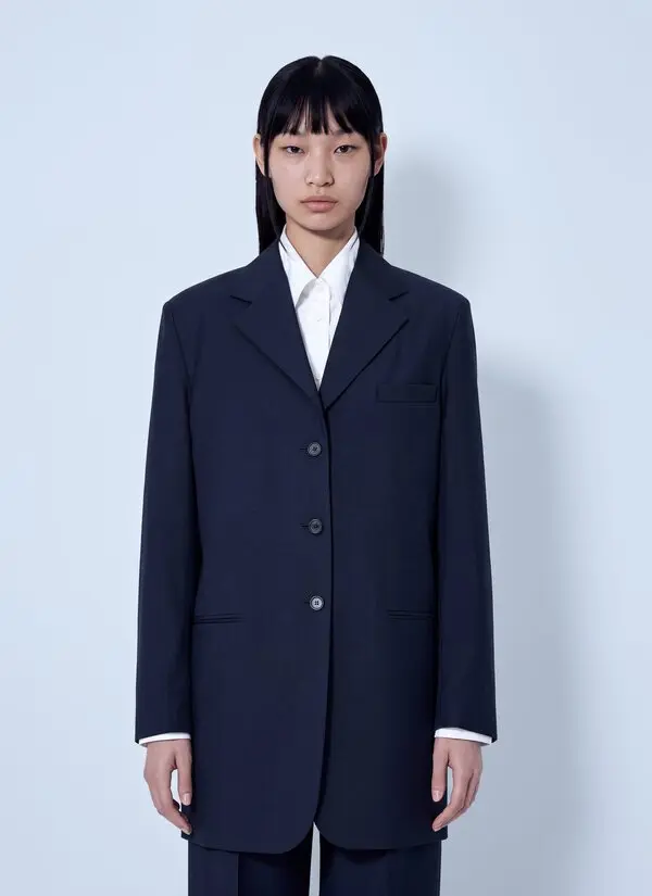 JIL SANDER Single-breasted Wool Blazer - Multicolor