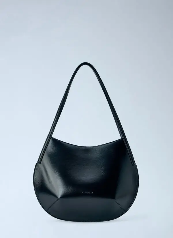 JIL SANDER Kante Shoulder Bag - Black