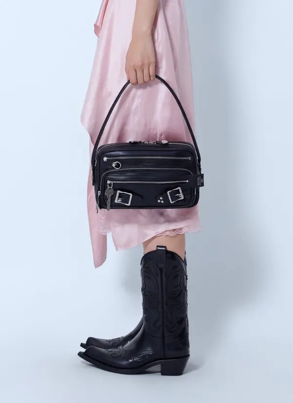 Acne Studios Camero Party Belts Shoulder Bag - Black