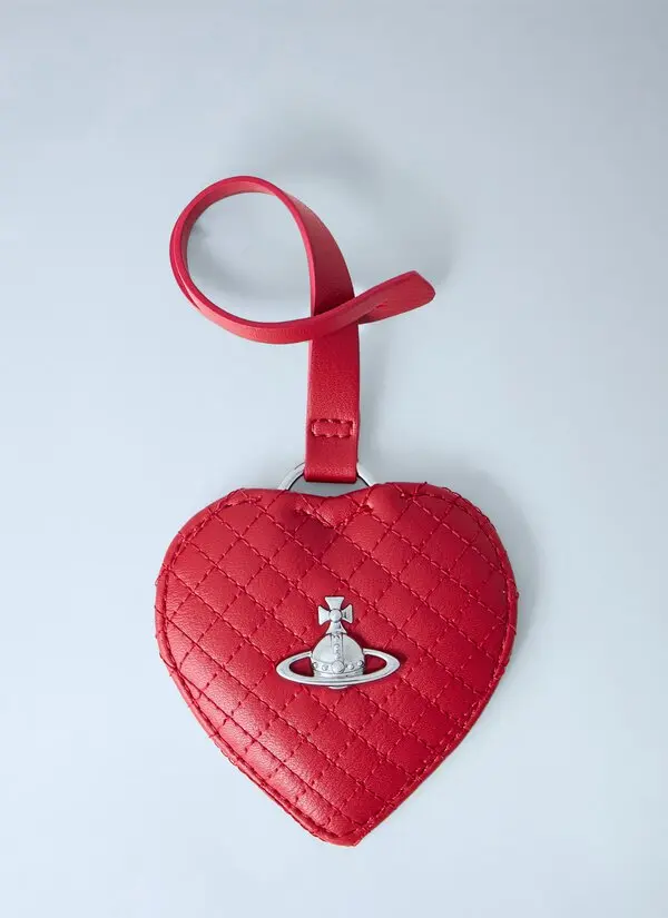 VIVIENNE WESTWOOD Heart Mirror Charm Keyring - Red