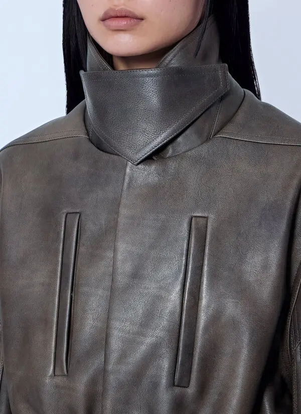 Rick Owens Collared Mac Bomber Jacket