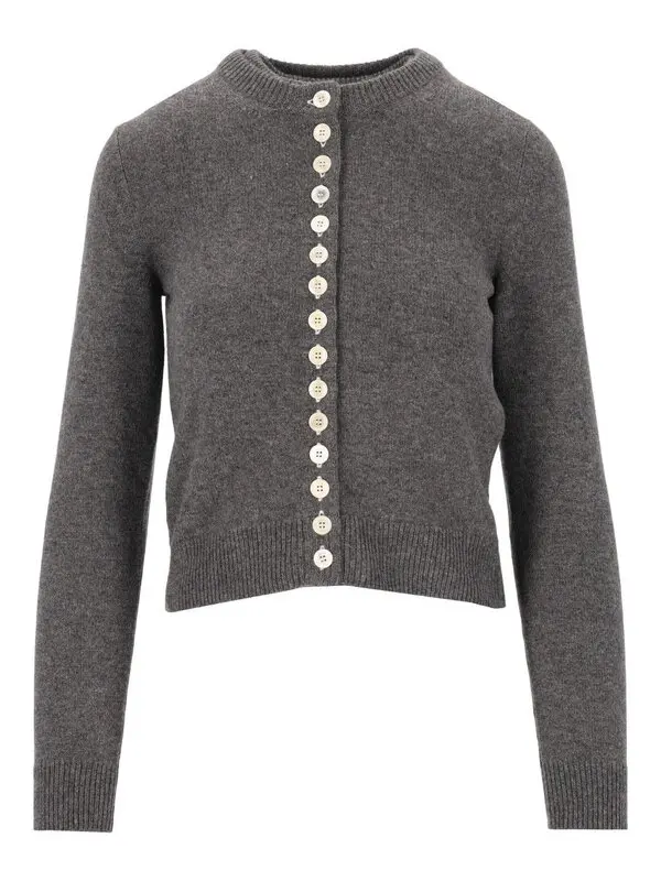 Celine Twin-set With Heritage Cashmere Cardigan - Gray