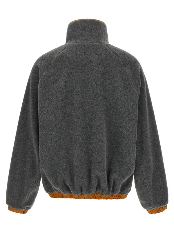 AMI Paris Orange Grey Vareuse Sweatshirt