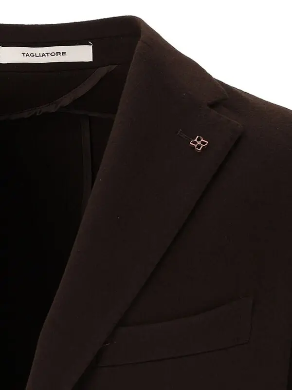 Tagliatore Montercarlo Blazer In Cashmere - Brown