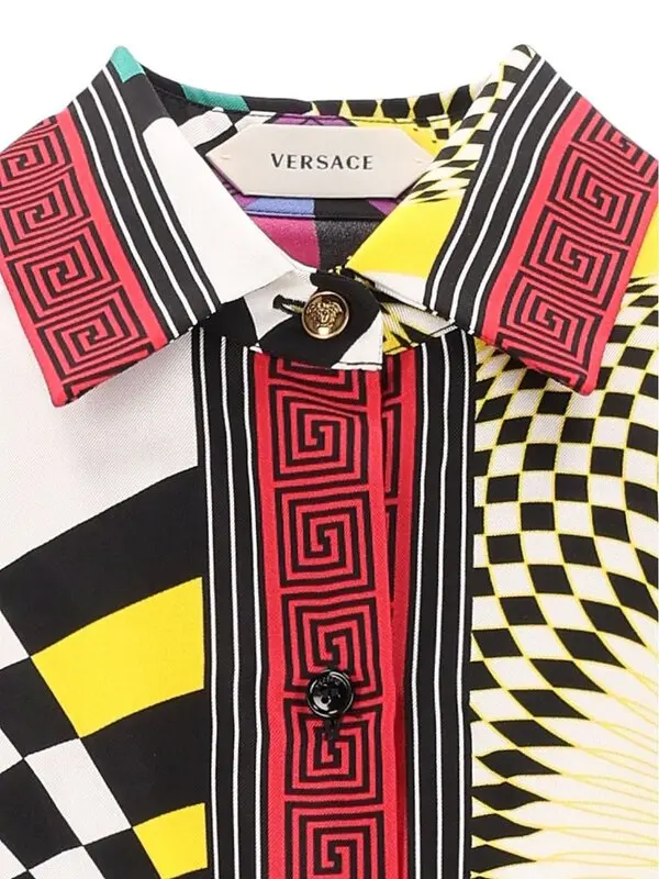 Versace Printed Silk Twill Shirt