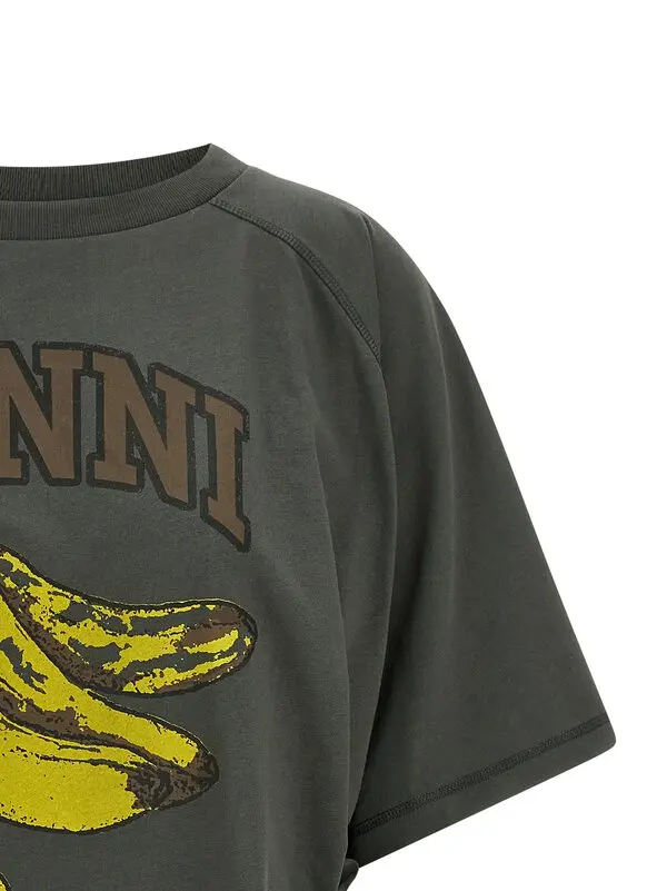 GANNI Grey Banana' T-shirt