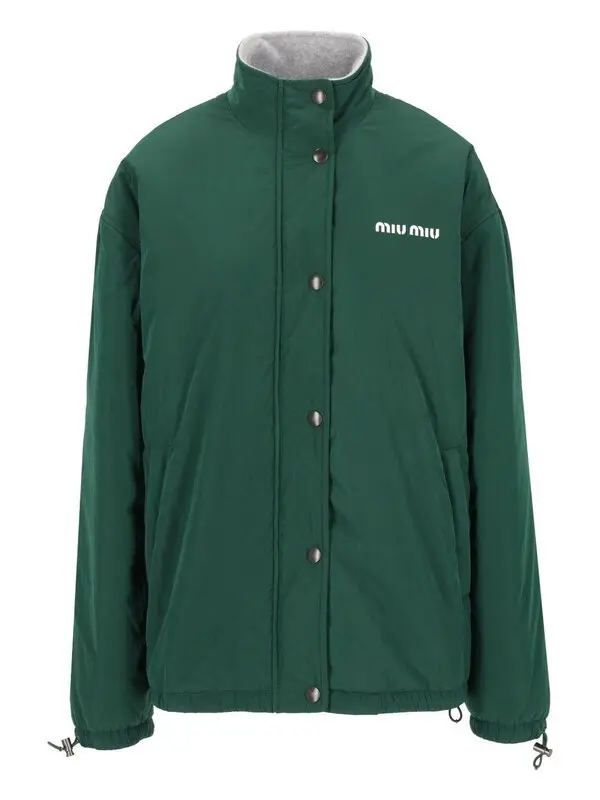 Miu Miu Pongé Blouson - Green
