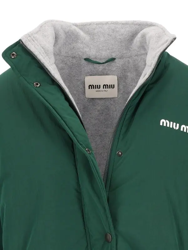 Miu Miu Pongé Blouson - Green