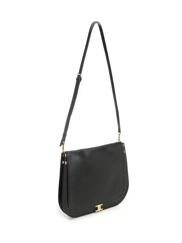 Celine Besace Leather Bag - Black