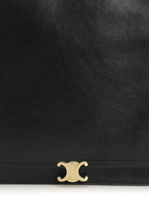 Celine Besace Leather Bag - Black