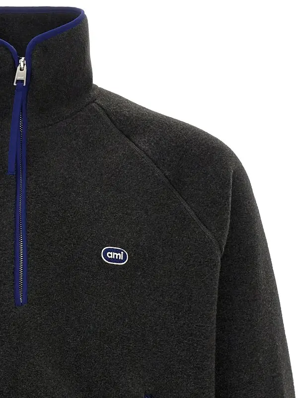 AMI Paris Carbon Grey Vareuse Sweatshirt