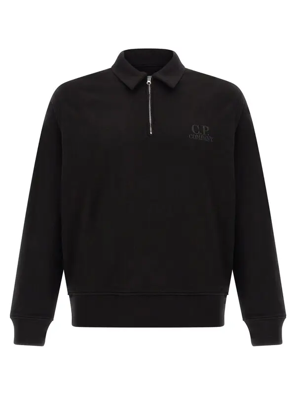 C.P. COMPANY Cotton Fleece Sweatshirt - Black