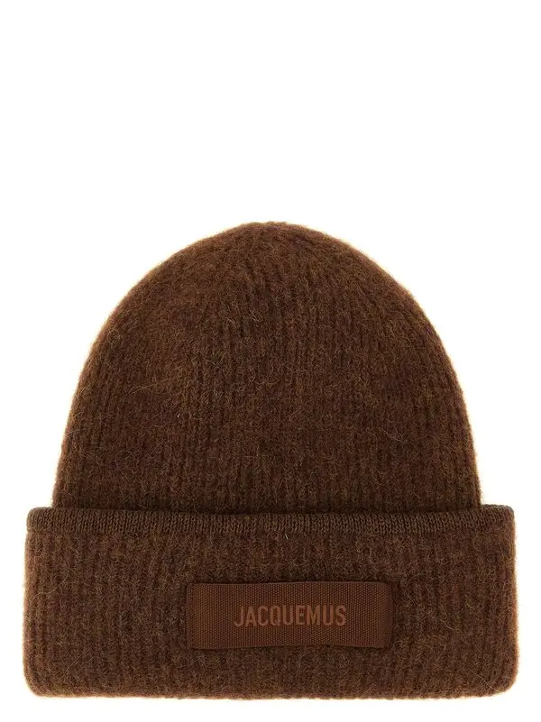 Jacquemus Le Bonnet Gros-grain' Beanie - Brown