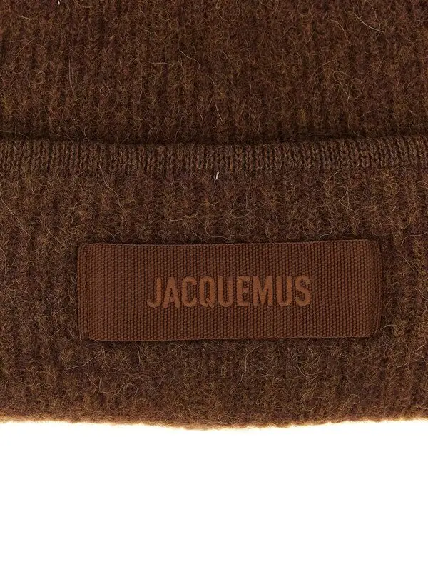 Jacquemus Le Bonnet Gros-grain' Beanie - Brown