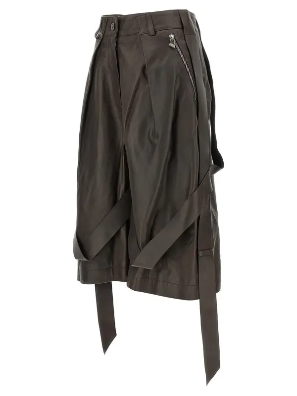 Attico Leather Bermuda Shorts