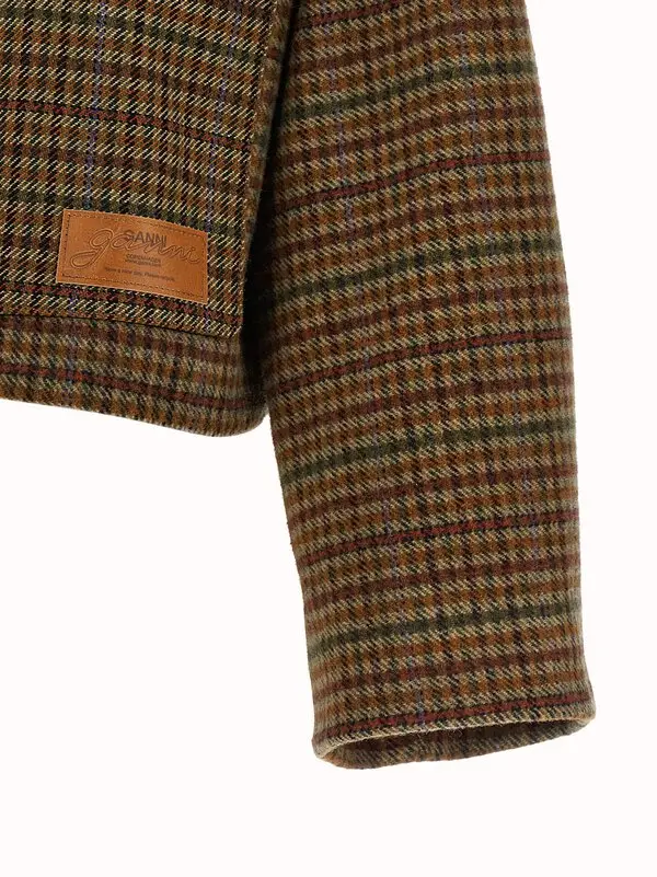GANNI Check Twill Jacket