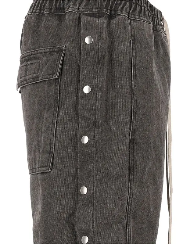 Rick Owens Straight-leg Cotton Canvas Pusher Shorts