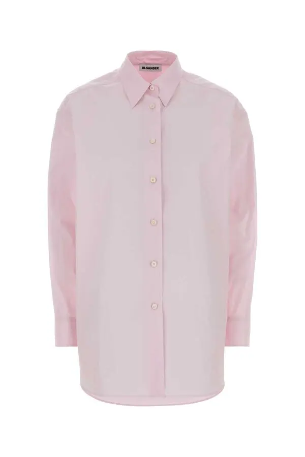 JIL SANDER Pastel Poplin Oversize Shirt - Pink