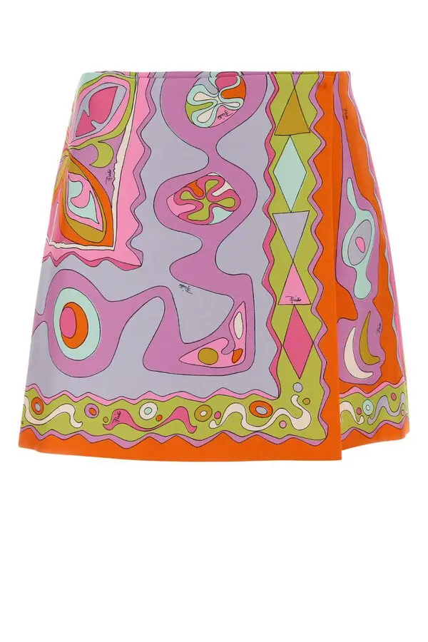 Emilio Pucci Printed Twill Mini Skirt