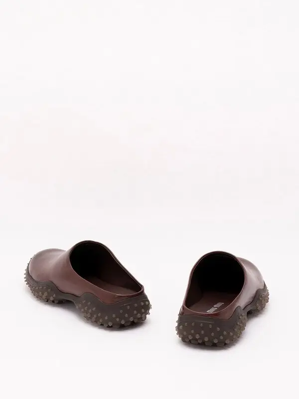 Miu Miu Leather Slides