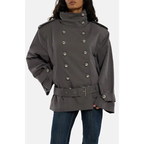 JADED LONDON Oversized Short Trench Coat