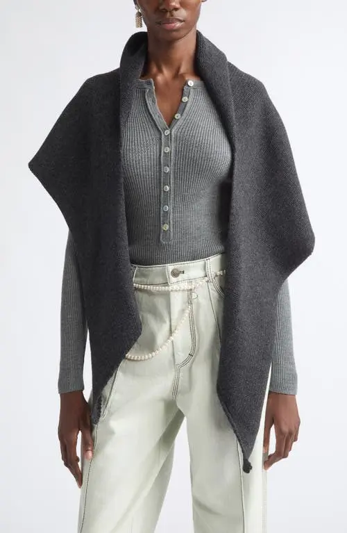 NACKIYE Queens Guard Wool & Cashmere Scarf - Anthracite