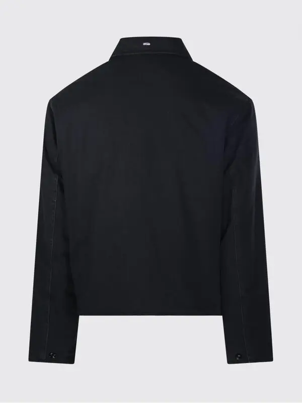 Our Legacy Organic Cotton Shirt Jacket With Classic Collar And Zip Closure