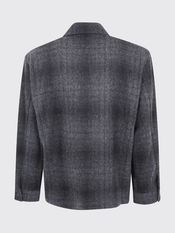 Filson Tartan Pattern Wool Blend Shirt Jacket With Zip Closure